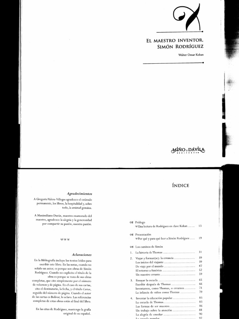 El Maestro Inventor Simón Rodríguez - 0001 PDF | PDF | Historiografía ...