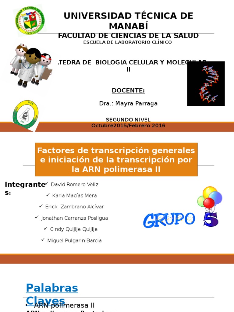 Factores de Transcripción Generales e Iniciación de La Transcripción ...