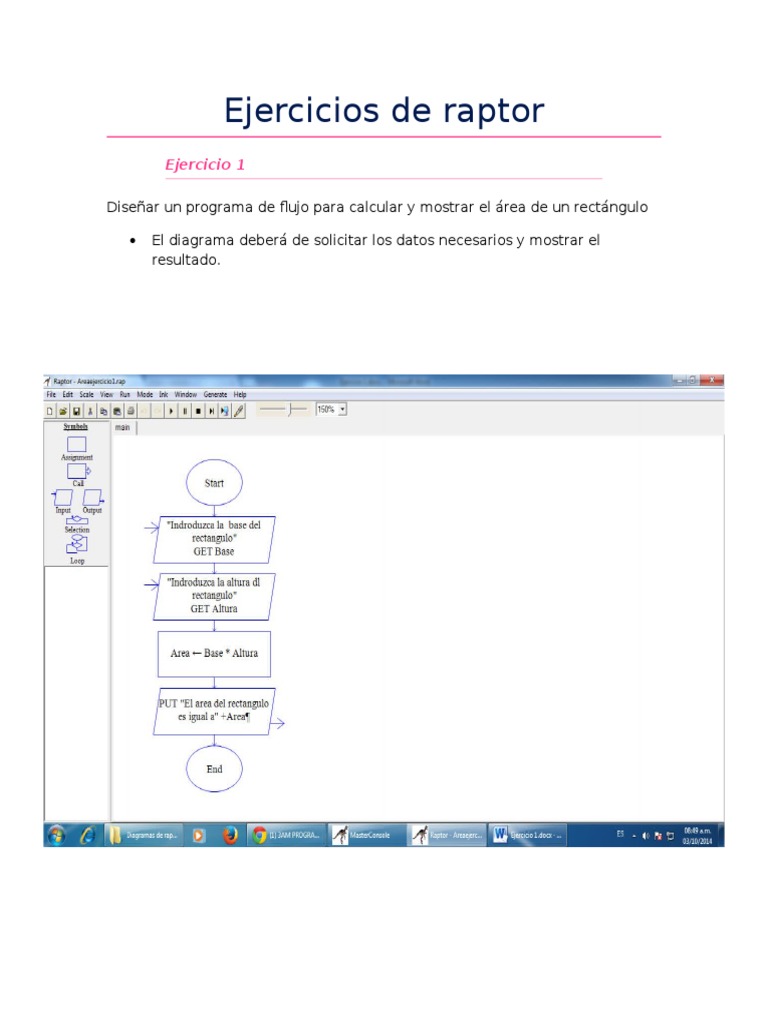 Ejercicio de Algoritmos en Raptor | PDF