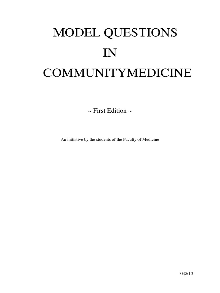 Comm Med Mcqs | PDF | Tuberculosis | Sexually Transmitted Infection