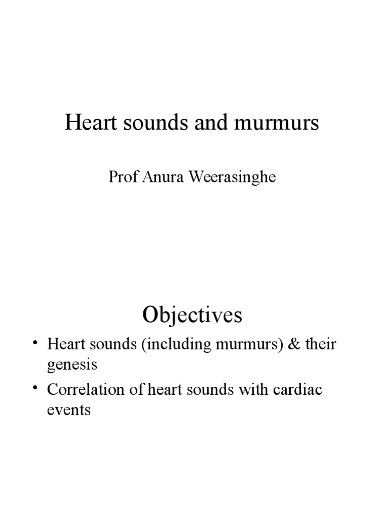 Heart Sounds & Murmurs Explained | PDF
