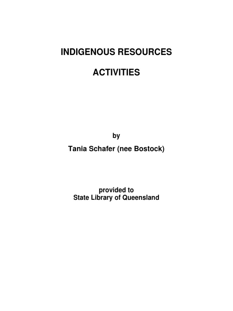 Indigenous Resources Activities | PDF | Indigenous Australians ...
