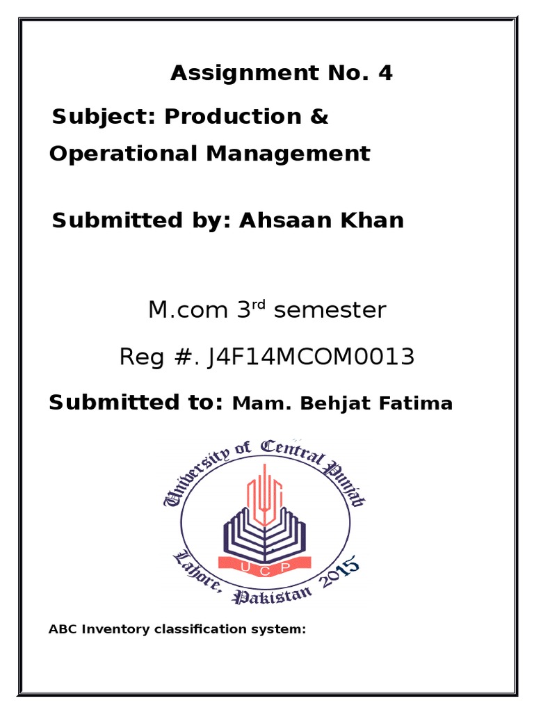 ABC Inventory Classification System | PDF | Business