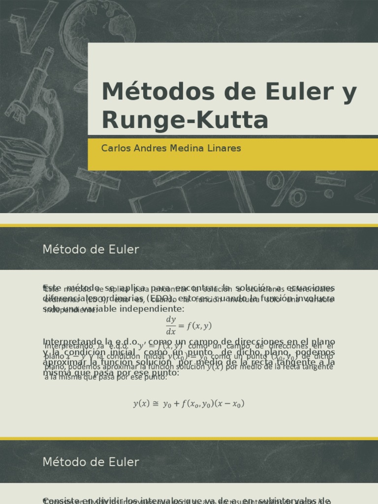 Métodos de Euler y Runge-Kutta | PDF | Análisis matemático | Objetos ...