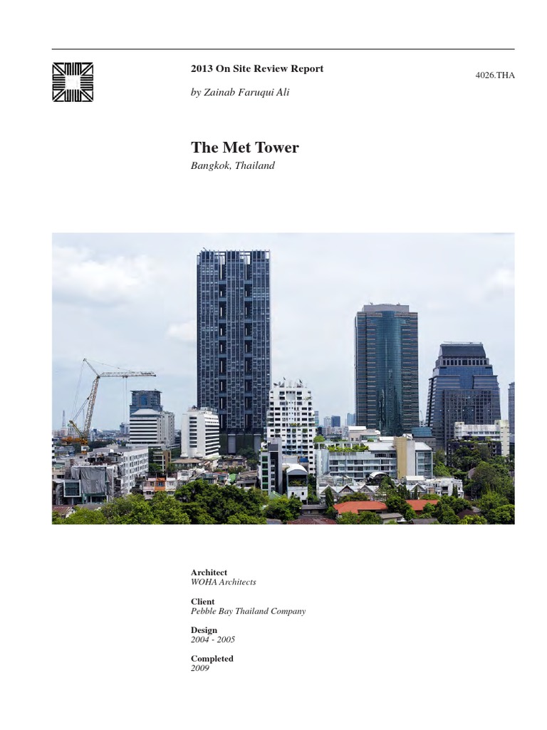 The Met Tower | Download Free PDF | Apartment | Architect