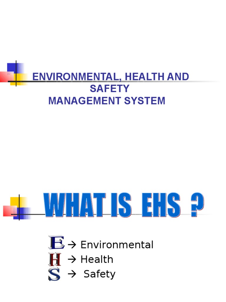Environmental, Health and Safety Management System | PDF | Occupational ...