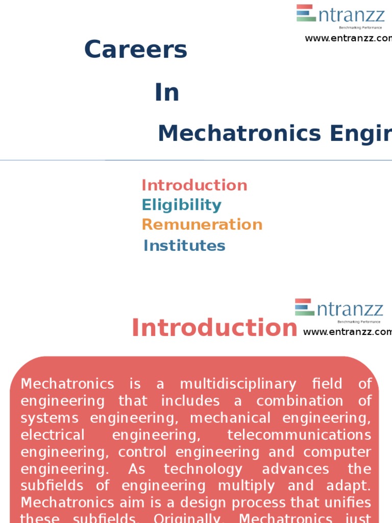 Mechatronics Engineering Careers Guide | PDF