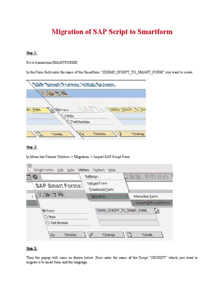 Migration of SAP Script To Smartform PDF | PDF | Software Engineering | Computer Programming