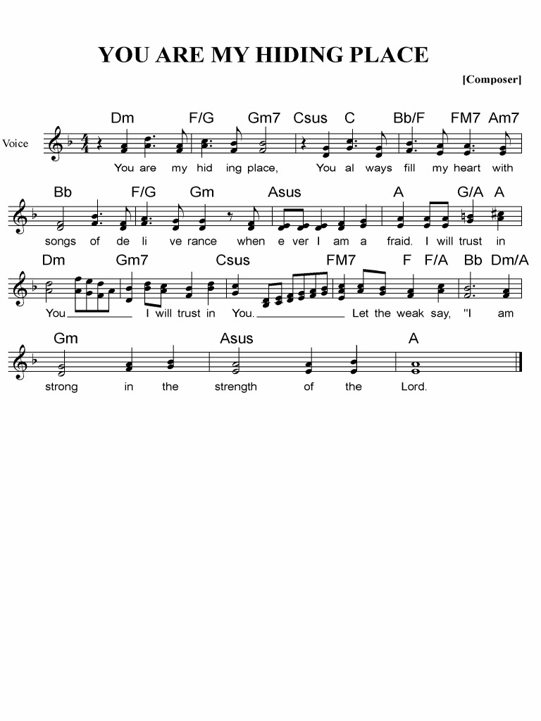 You Are My Hiding Place | PDF
