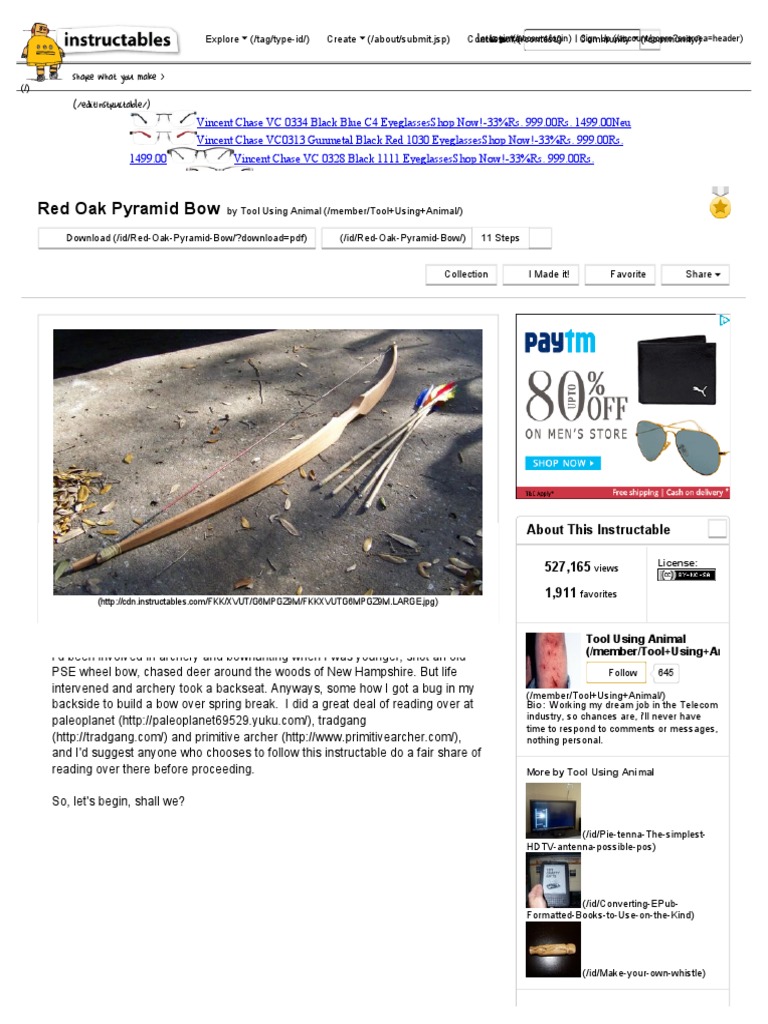 Red Oak Pyramid Bow | Download Free PDF | Bow And Arrow | Arrow