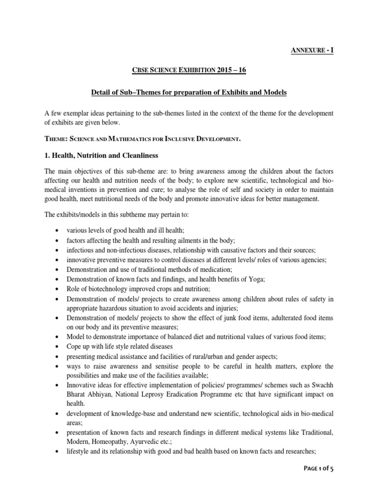 60 Science Exhibition Themes | PDF | Biotechnology | Agriculture