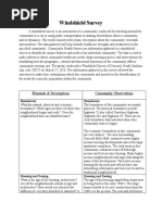Windshield Survey Template | PDF | Community | Health Care