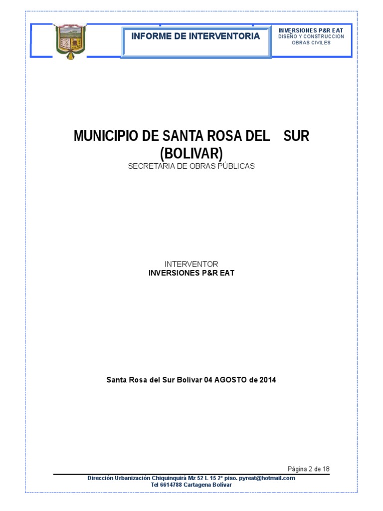 Informe Interventoria 04 Final | PDF | Ingeniería estructural | Hormigón