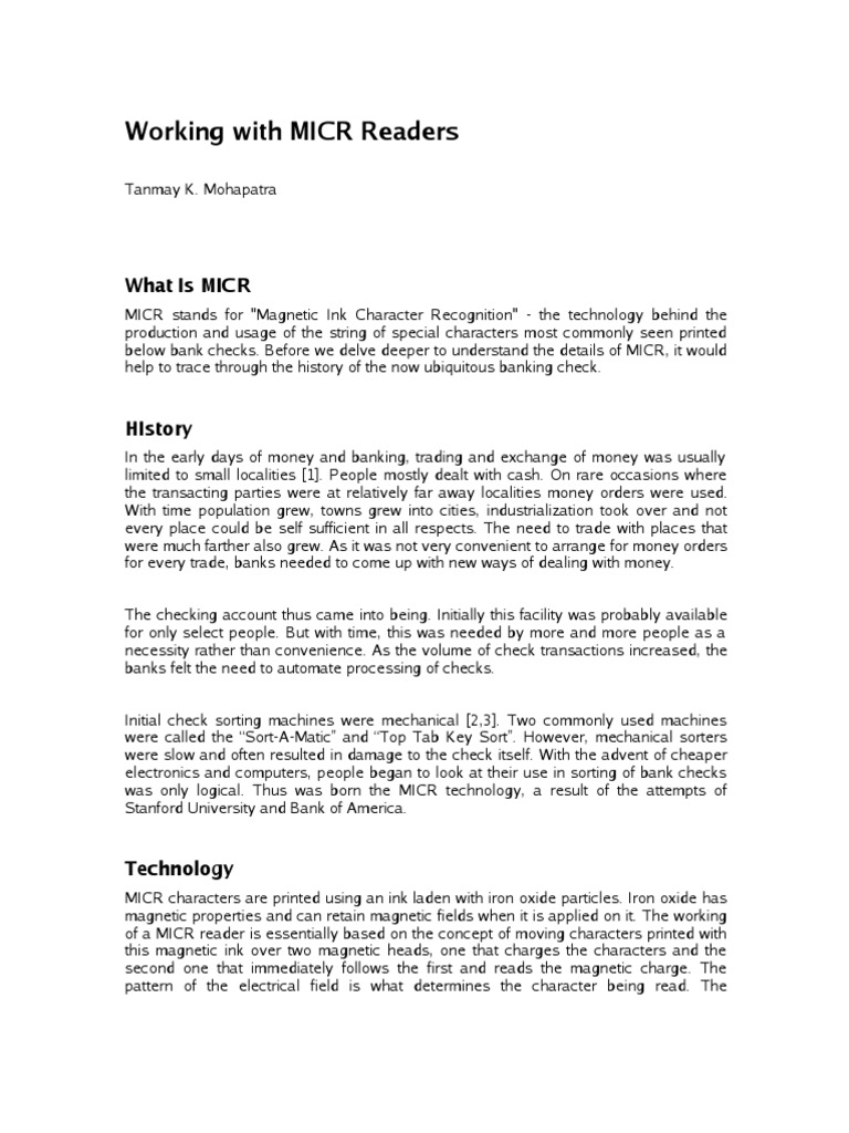 Micr | Download Free PDF | Cheque | Digital Technology