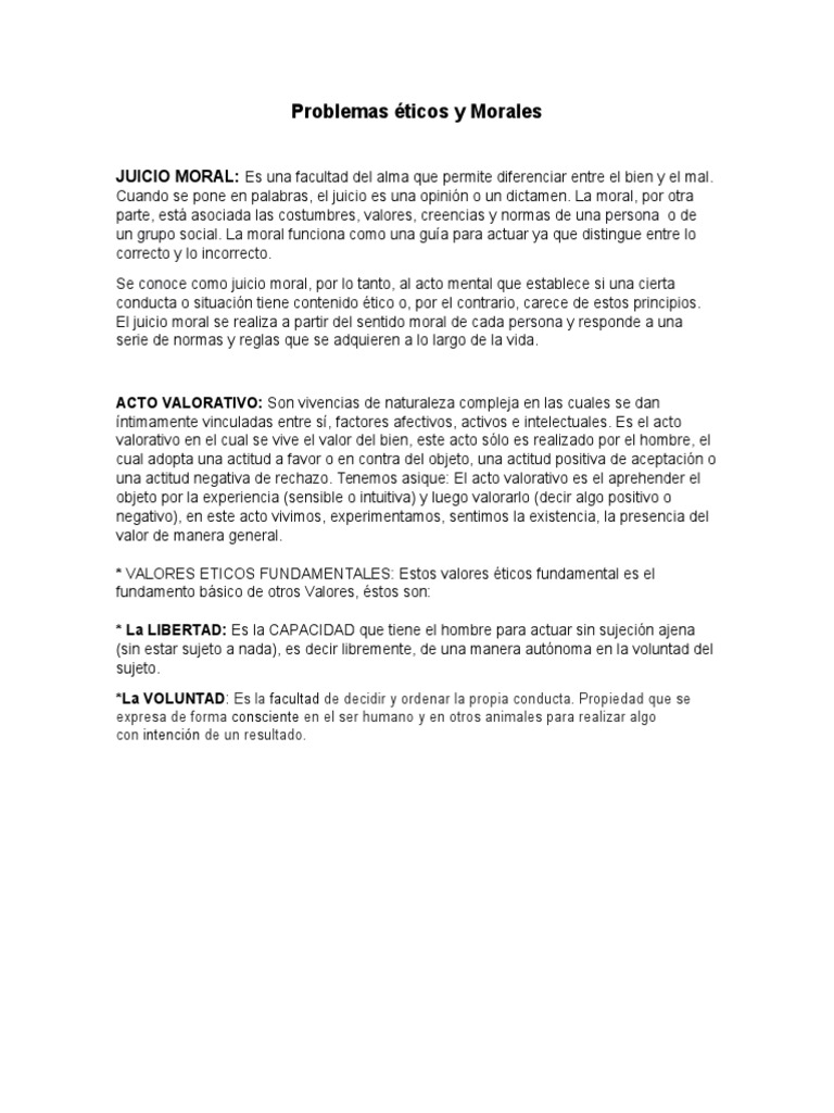 Problemas Eticos y Morales | PDF | Moralidad | Metafísica