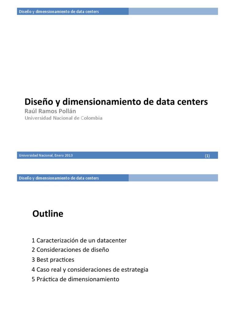 Diseño de Data Center PDF | PDF