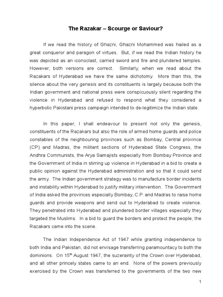 The Razakar | PDF | Religion And Belief | Government