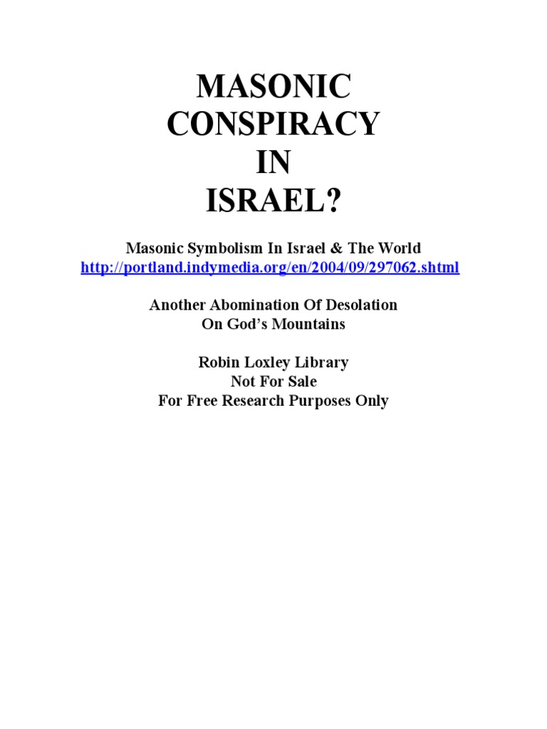 Masonic Symbolism in Israel | PDF | Masonic Lodge | Freemasonry