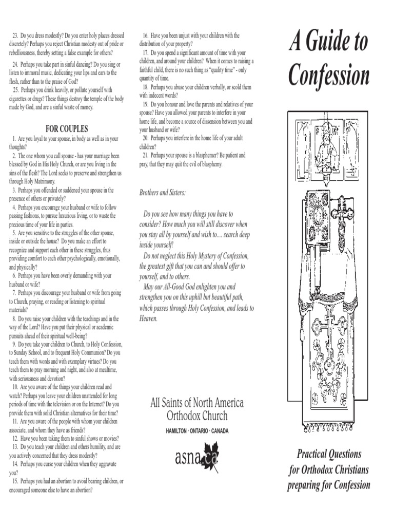 Confession | PDF | Confession (Religion) | Eastern Orthodox Church