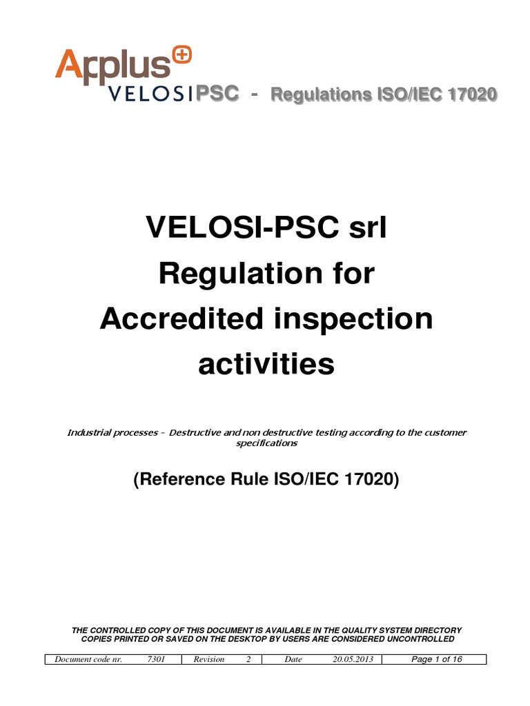 Regulations ISO-IEC 17020 - Rev - 02 PDF | PDF | Metrology | Quality ... Regulations ISO-IEC 17020 - Rev - 02 PDF | PDF | Metrology | Quality ...