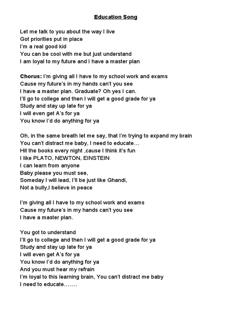Education Song Lyrics | PDF