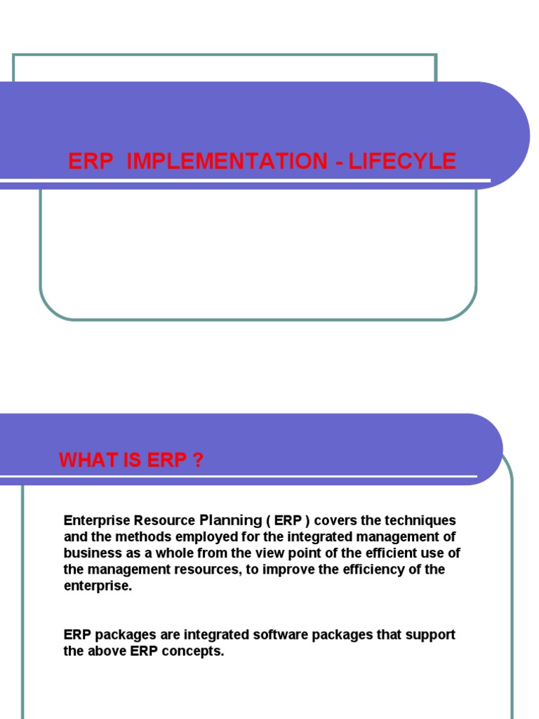 02 ERP Implementation Lifecycle | PDF | Enterprise Resource Planning ...