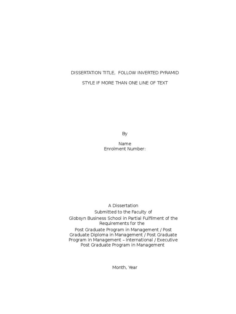Dissertation Template | PDF | Thesis | Postgraduate Education