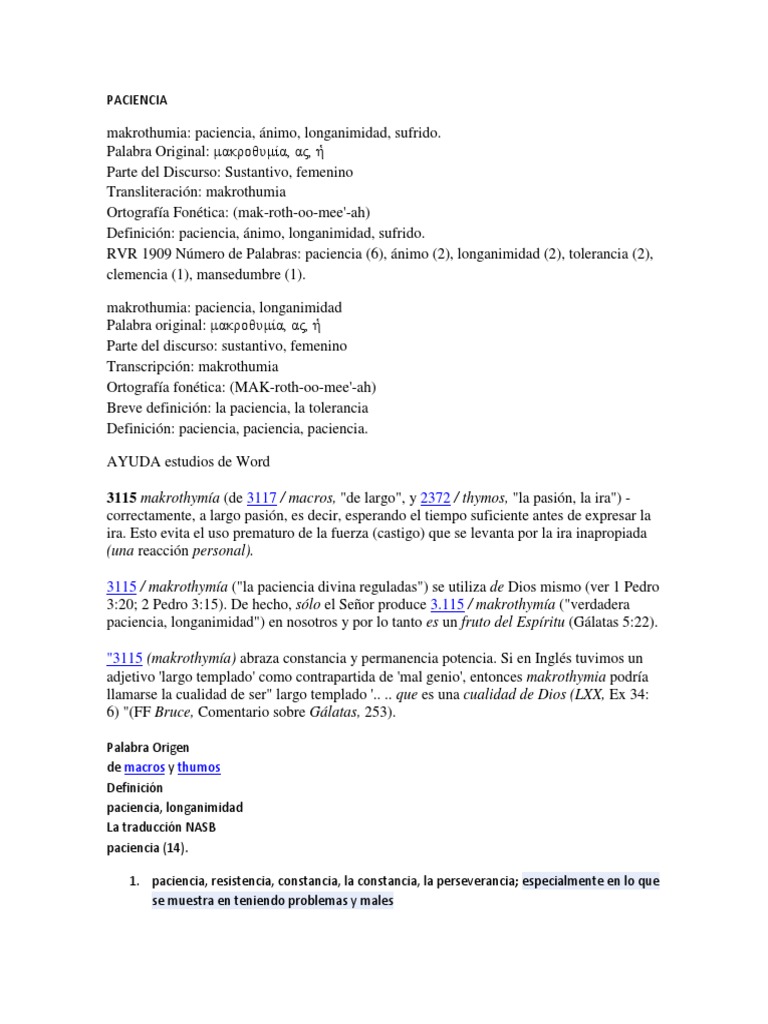 Makrothumia: Paciencia y Longanimidad | PDF | Paciencia | Jesús