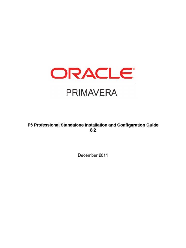 p6 Professional Standalone Install and Config Guide | PDF