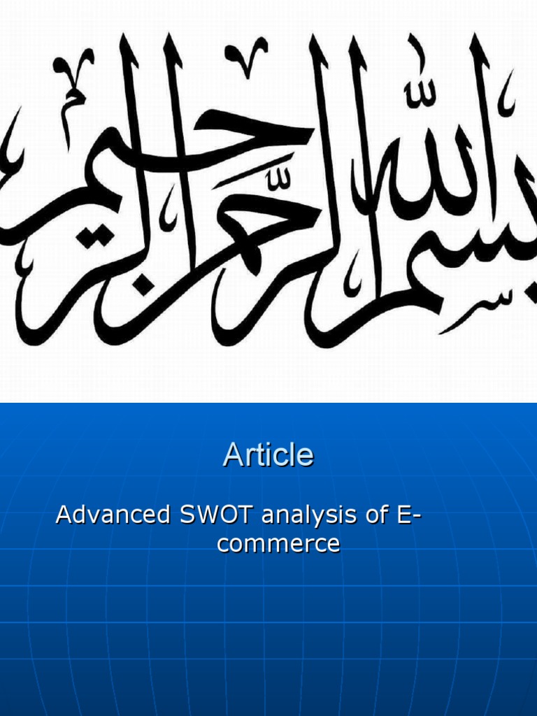 Advanced Swot Analysis of e Commerce | PDF