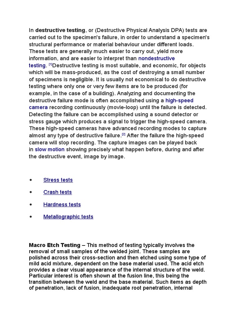 Nondestructive Testing: Macro Etch Testing - This Method of Testing ...