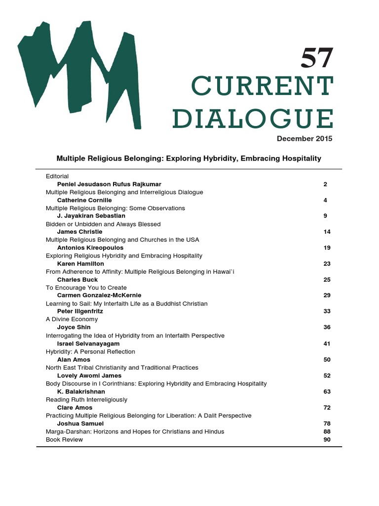Current Dialogue 57 | PDF | Interfaith Dialogue | Ecumenism