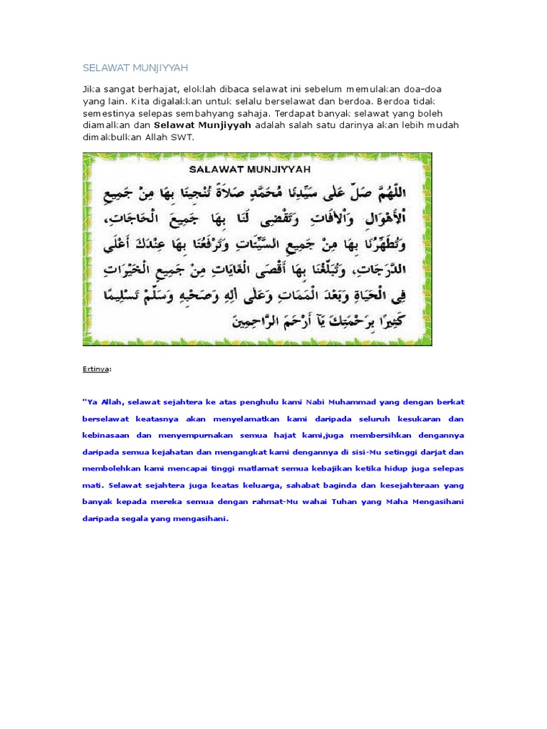Semua Selawat | PDF