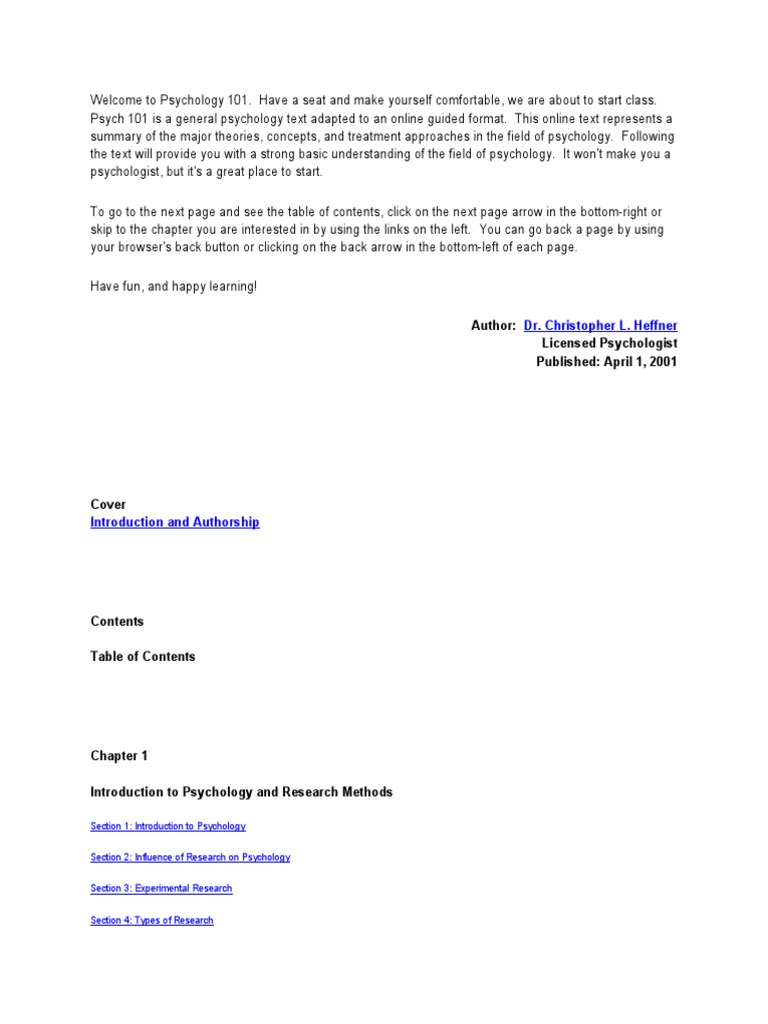 Author: Licensed Psychologist Published: April 1, 2001: Dr. Christopher ...