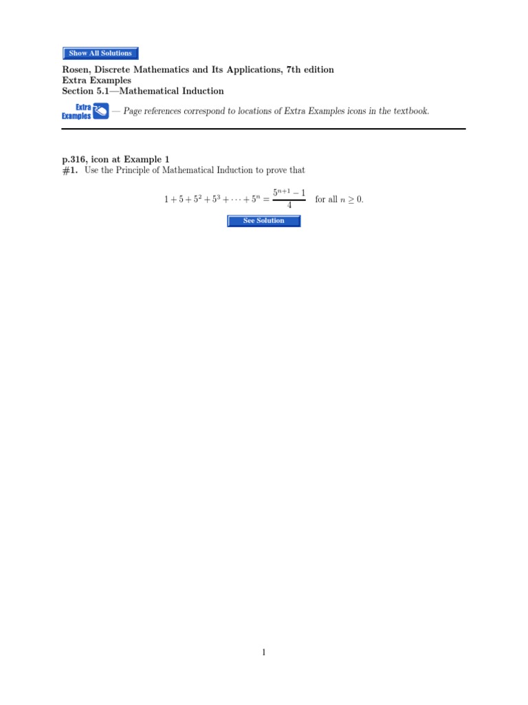 Extra Examples Rosen, Discrete Mathematics and Its Applications, 7th ...