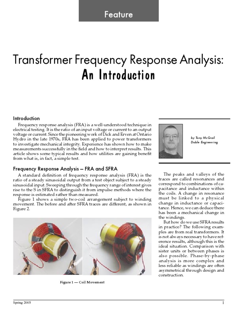 Transformer Frequency Response Analysis | PDF | Transformer | Inductance