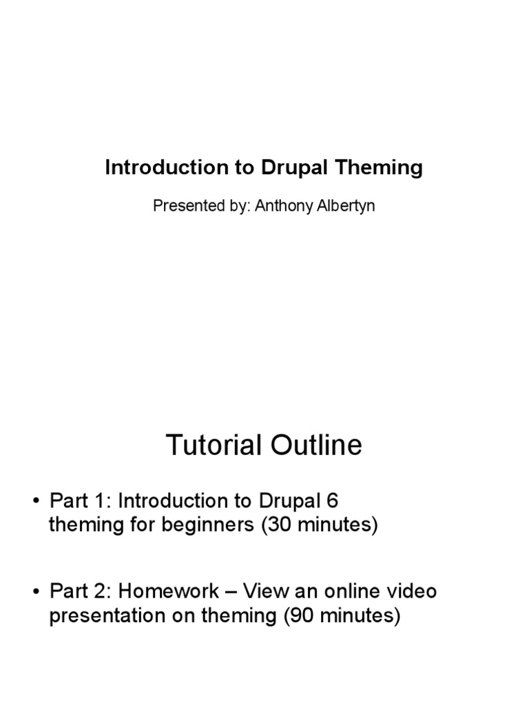 Introduction To Drupal Them Ing | PDF | Drupal | Cascading Style Sheets
