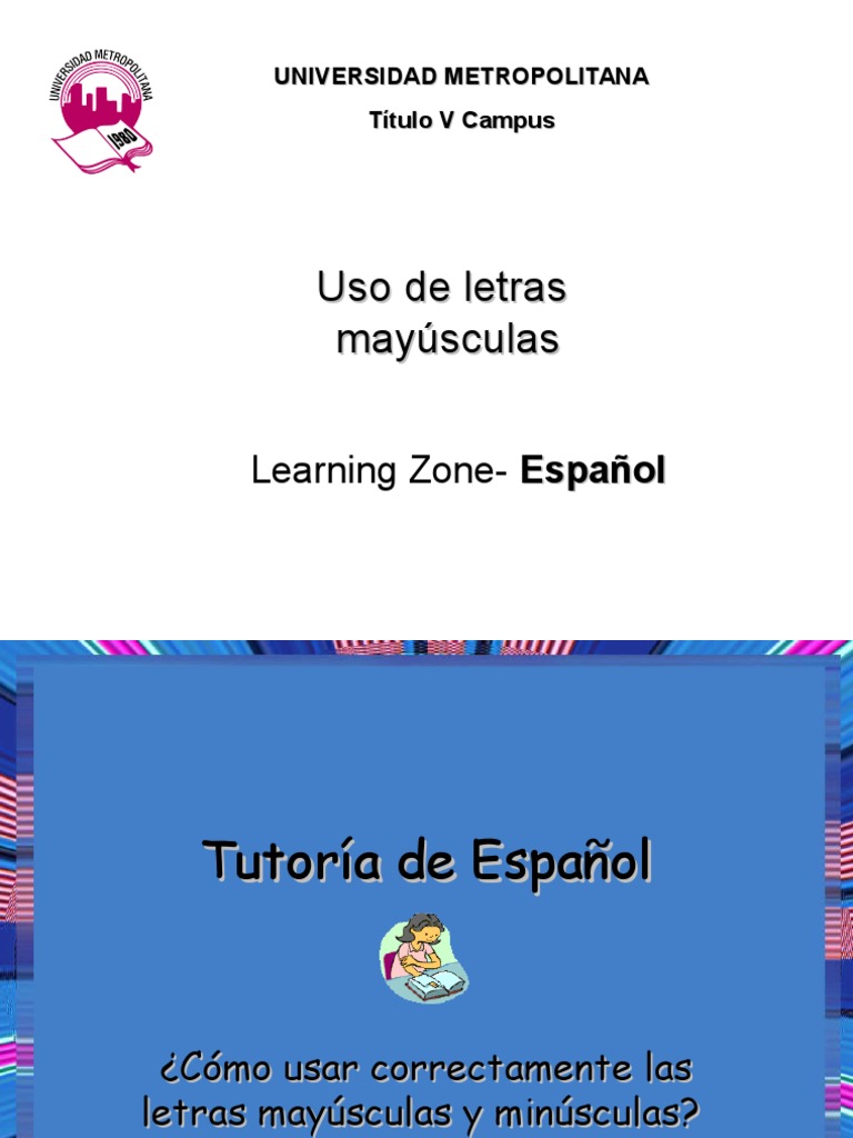 Uso correcto de letras mayúsculas | PDF | Alfabeto latino | Vocabulario