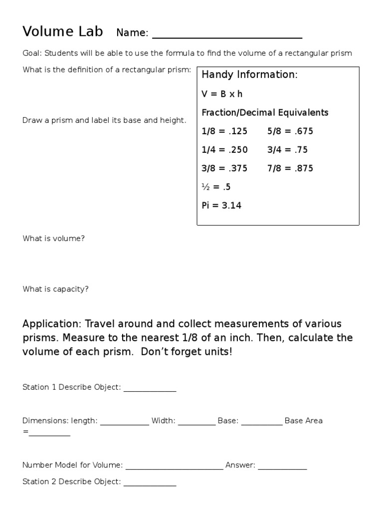 Volume Lab Name | PDF