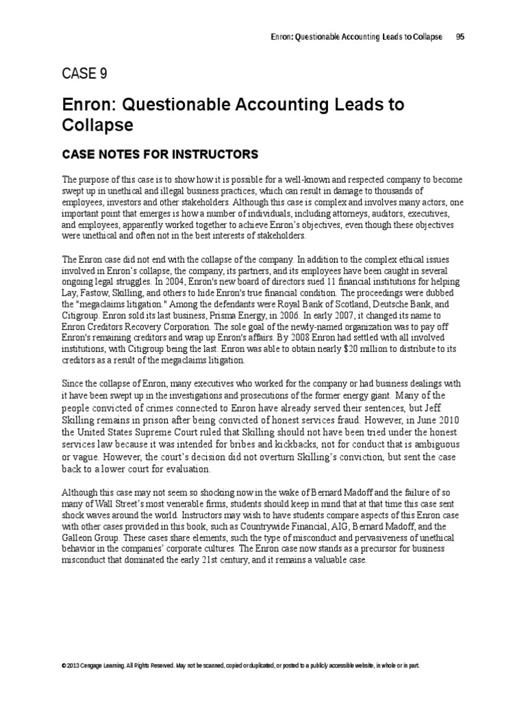 Enron Case | Download Free PDF | Enron | Audit