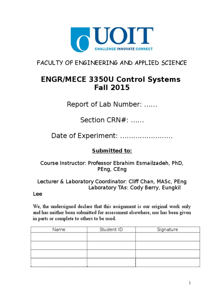 Lab Report Template Fall 2015 | PDF | Computers | Technology & Engineering