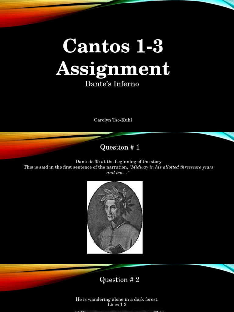 Dante's Inferno: Summary of Cantos 1-3 | PDF