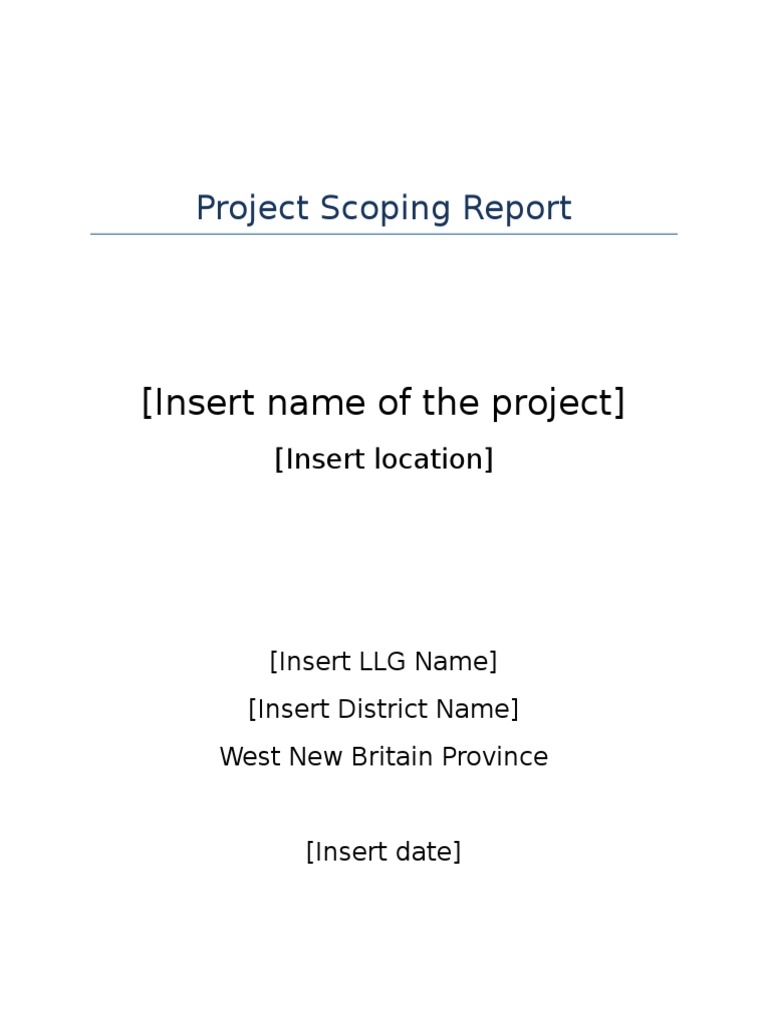 Scoping Report Format | PDF | Specification (Technical Standard ...