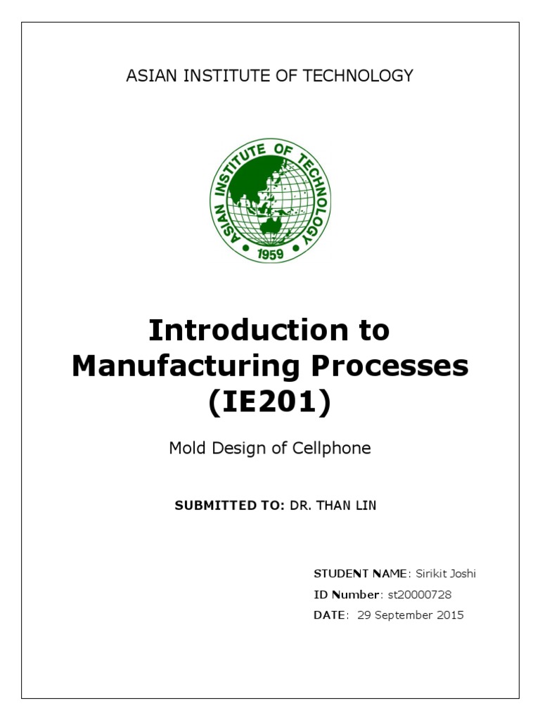 Mold Design for Cellphone Manufacturing | PDF | Industries | Production ...