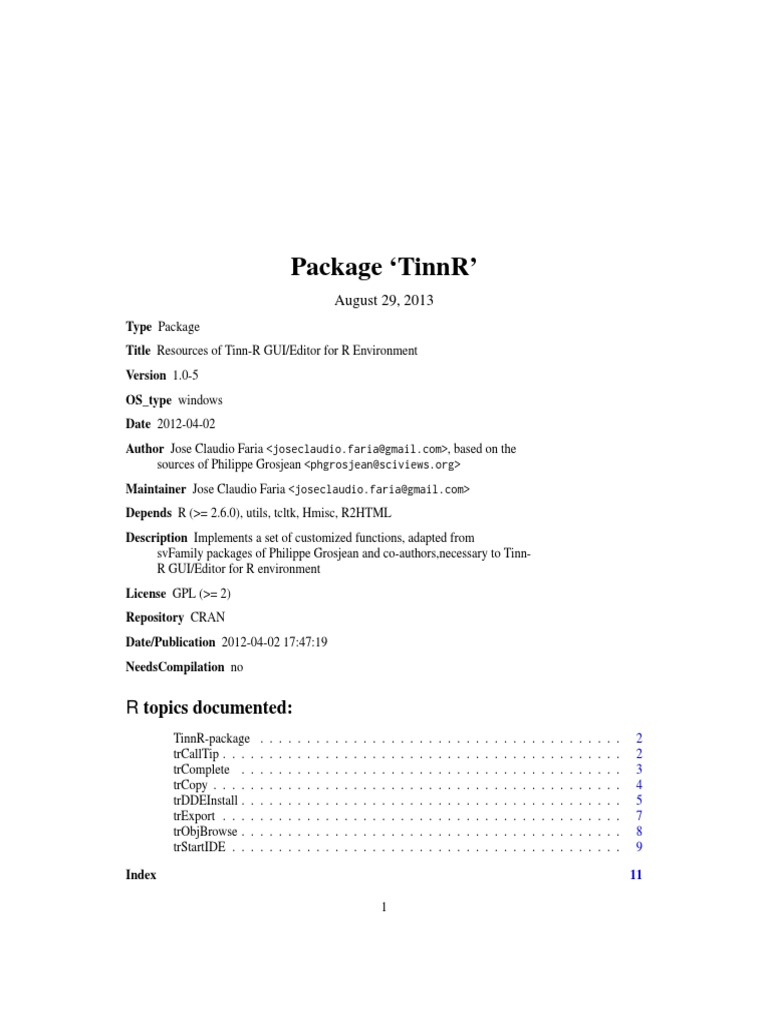 Tinn-R GUI/Editor Resources for R | PDF | Parameter (Computer ...