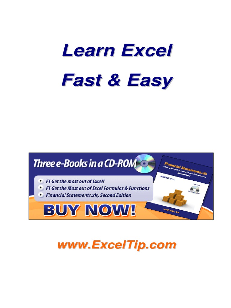 Learn Excel | PDF | Microsoft Excel | Icon (Computing)