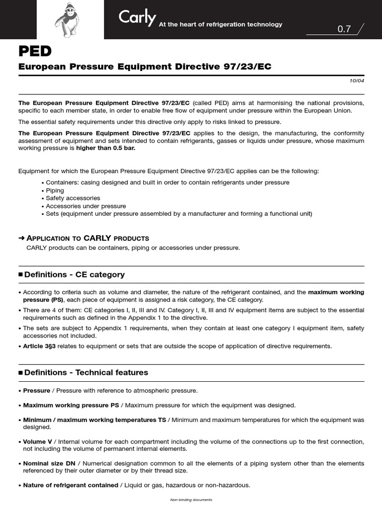 European Pressure Equipment Directive 97-23-EC | Pressure | Gases