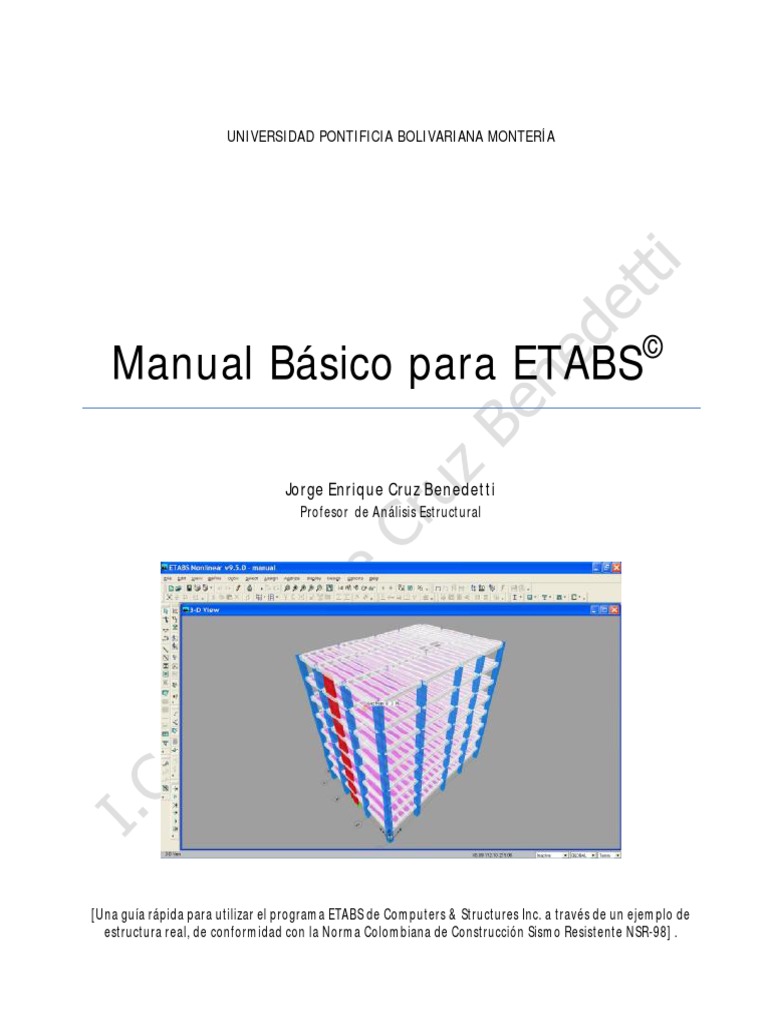 Manual Básico para Etabs | PDF | Point and Click | Informática y tecnología de la información