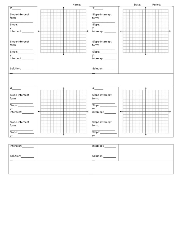 Blank Slope Graph Template | PDF