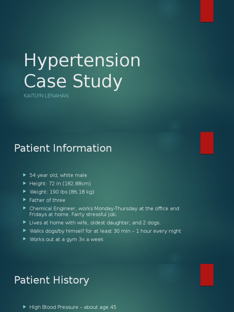 High Blood Pressure Case Study | PDF | Hypertension | Blood Pressure